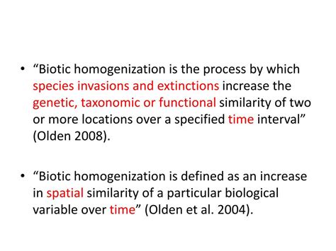Ppt Biotic Homogenization Powerpoint Presentation Free Download Id