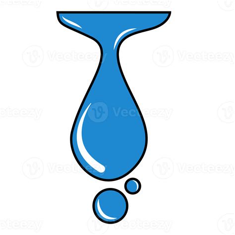 Water Drop Element Illustration Black Outline Cartoon Or Comic Style