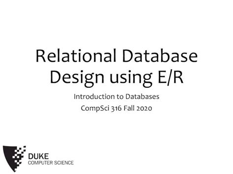 Pdf Relational Database Design Using Er€¦ · Database Design