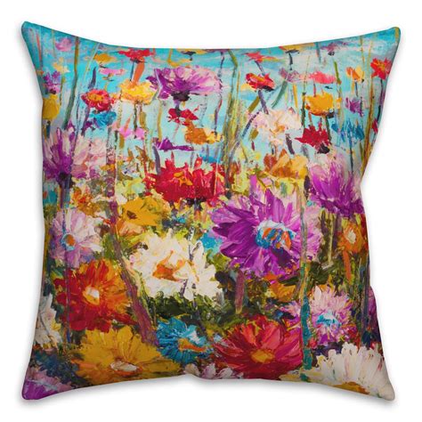 Bright Flower Field Throw Pillow Michaels