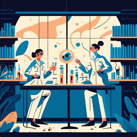 Premium Vector Hidden Lab Marvels Unveiled Scientist And Artist S Masterful Works