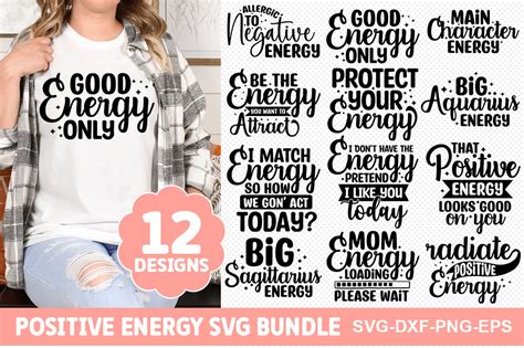 Positive Energy Svg Bundle Graphic By Fokira · Creative Fabrica