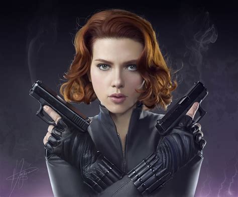 Скачать обои фильм Scarlett Johansson арт Скарлетт Йоханссон Black