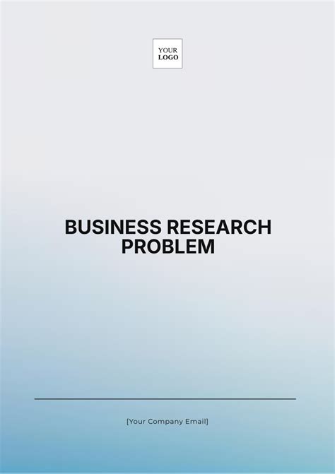 Free Business Research Problem Template To Edit Online