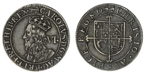 512 Charles I 1625 1649 Second Milled Issue Sixpence 1638 1639