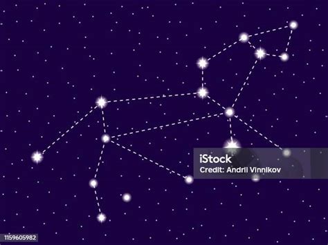 Rasi Bintang Leo Langit Malam Berbintang Sekelompok Bintang Dan Galaksi