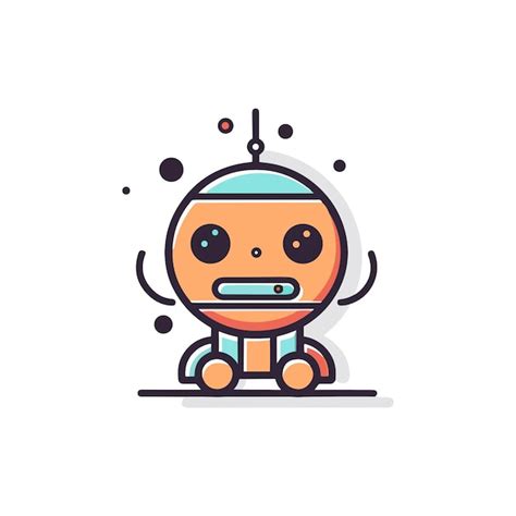 Premium Vector Cute Robot Flat Vector