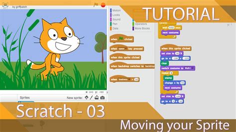 Scratch Tutorial 03 Moving Your Sprite Youtube