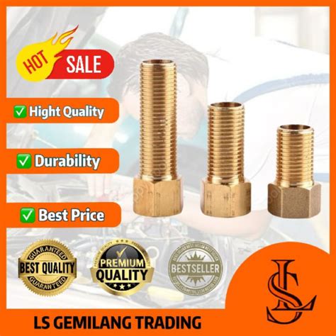 LS GEMILANG TEBAL THICK Brass Pipe Extension Threaded Adaptor Penyambung Paip Tembaga