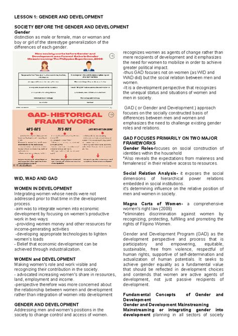 Gned 10 Lesson 1 To Lesson 5 Lesson 1 Gender And Development Society Before The Gender And