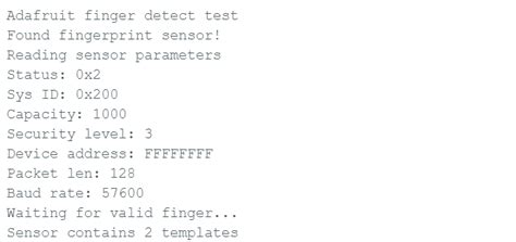 R307 Sensor Template Matching Is Not Working Sensors Arduino Forum