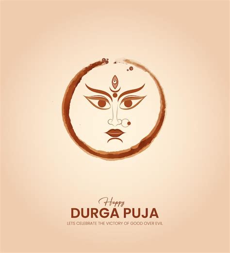 Premium Vector Happy Druga Puja Subh Navratri Creative Durga Puja