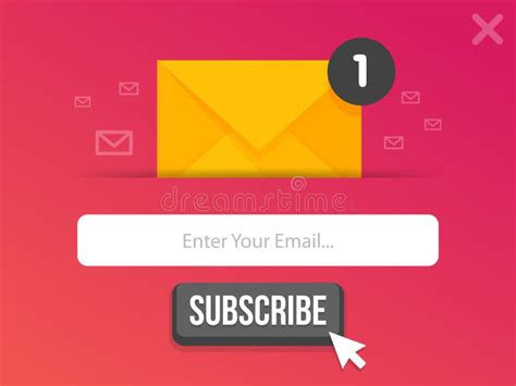 Modern Pop Up Subscribe Form For Your Website And Blog Vector