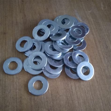 Jual RING PLAT M10 PUTIH GALVANIZ WASHER PLATE FLAT GLAVANIS RING BAUT