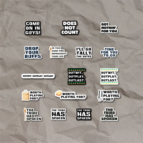 Survivor Tv Show Vinyl Stickers 17 Pack Etsy