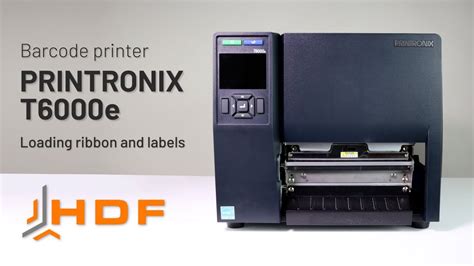 Barcode Printer Printronix T6000e Loading Ribbon Labels Eng Pl