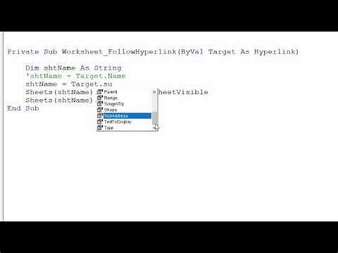 How To Hyperlink To A Hidden Worksheet Excel VBA Worksheets Excel
