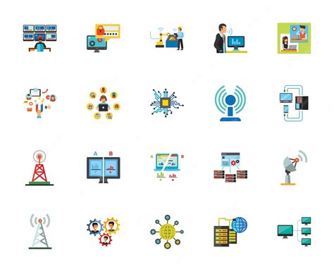 Premium Vector Internet Technology Icon Set