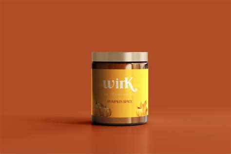Wink Pumpkin Spice Candle Branding Pumpkin Spice Candle Pumpkin