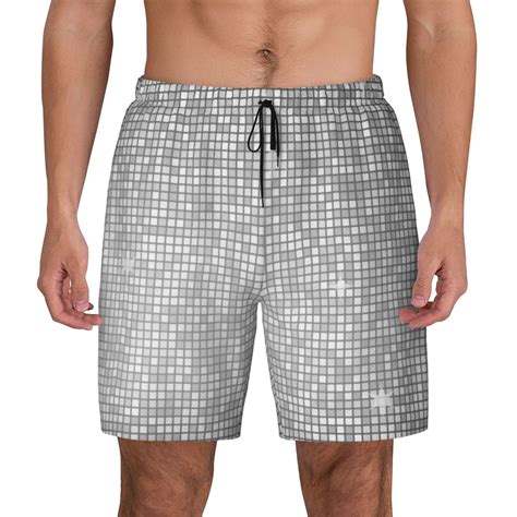 Kdxio Silver Mosaic Print Mens Swim Trunks With Compression Liner 7