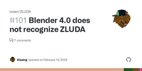 Blender 40 Does Not Recognize Zluda · Issue 101 · Vosenzluda · Github