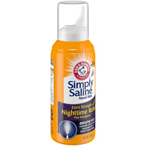 Arm And Hammer Simply Saline Nasal Mist Nighttime Formula With