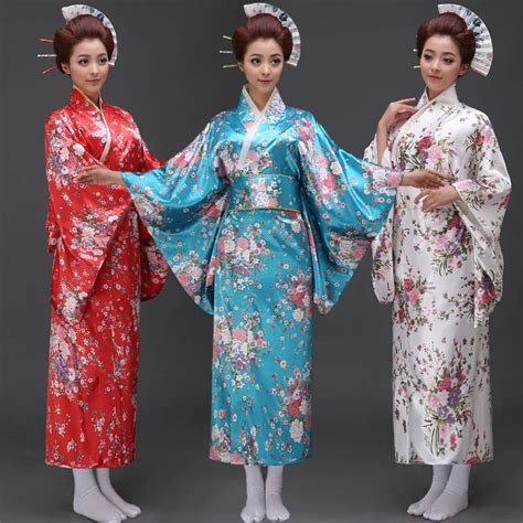 Kimono Japonais Yukata Vintage Haori Costume Rétro Geisha Robe Obi