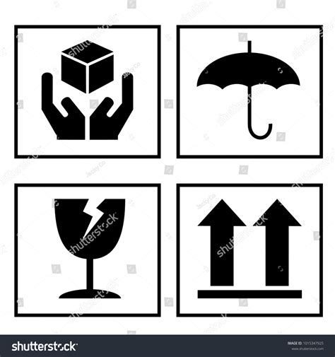 Fragile Symbol On Cardboard Vector Stock Vector Royalty Free Shutterstock