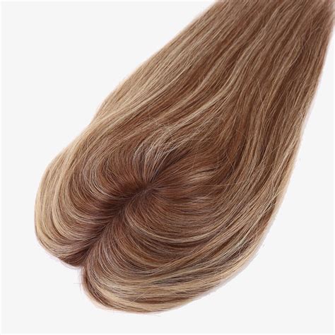 3x5 Medium Brown Mono Hair Topper For Thinning Crown Hair Piece