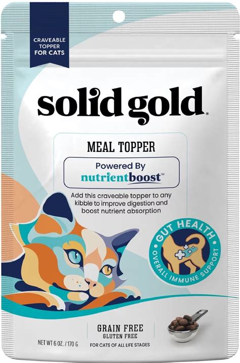 Solid Gold Nutrient Boost Meal Topper For Cats Grain Free Food Topper