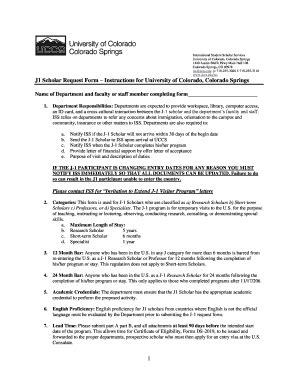 J1 Scholar Request Form University Of Colorado Colorado Springs