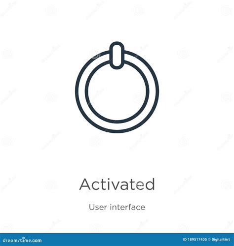 Activated Icon On White Background Simple Element Illustration From