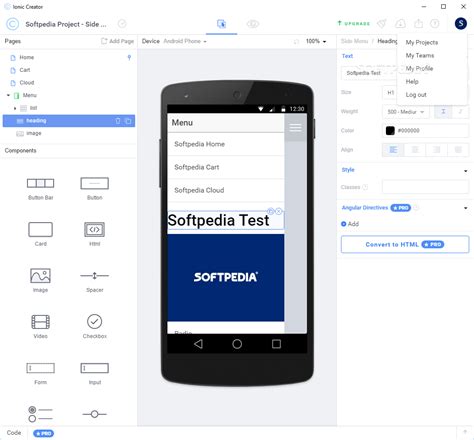 ionic creator unofficial download softpedia