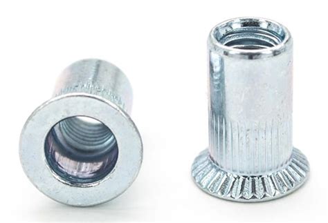 Заклепка гайка цилиндрическая потайной борт рифленая M4 длинная купить оптом в СПб ГК ЕВРАЗИЯ