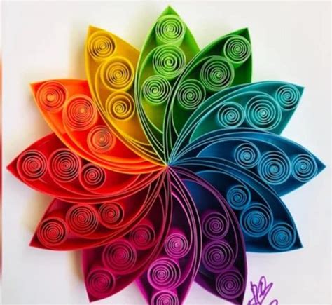 Quilling Papier Hobbypapier Oranje 6 Kleurig 10mm Dik En 54cm Lang