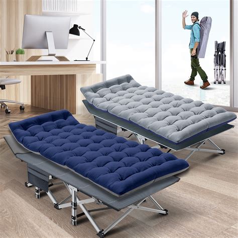 Slsy Foldable Camping Cots For Adults 2 Pack 28 Wide Portable Bed