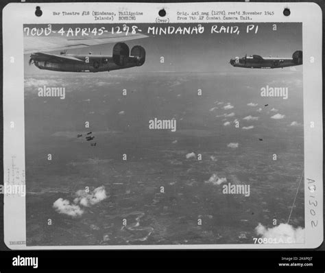 Consolidated B 24 Liberators Of The 494th Bomb Group Release Their