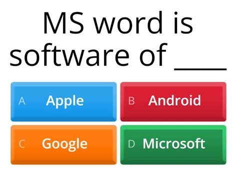 Ms Word Quiz