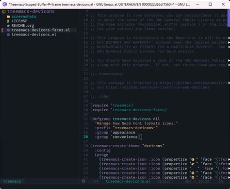 Treemacs Devicons：一个受vim Devicons启发的treemacs主题 Emacs General Emacs