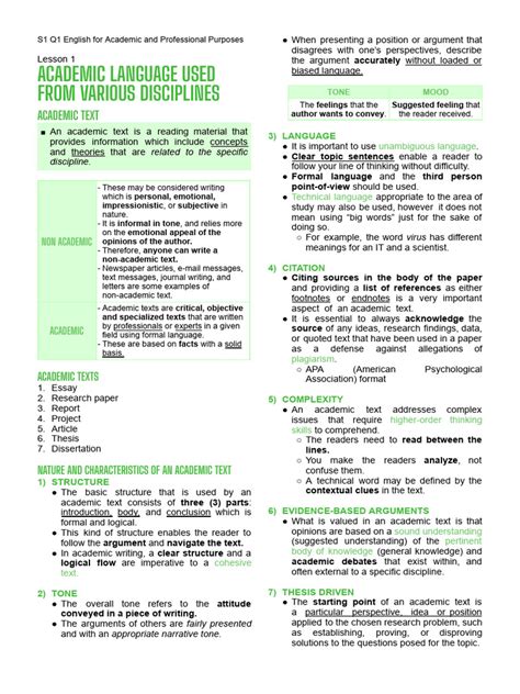 Q1 Eapp Notes Done Pdf Essays Hypothesis