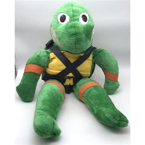 Ace Toys Teenage Mutant Ninja Turtle Michael Angelo Plush Vtg 989 22 Orange Ace Stuffed