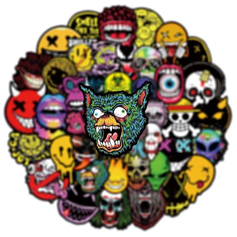 Стикери за декорация 50 бр Sceletons Skulls Horror Черепи Скелети Пънк гр София Дървеница • Olx Bg