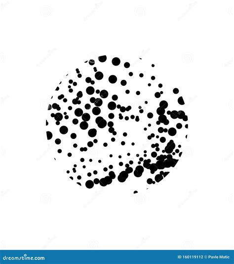 Abstract Dot Pattern Icon Symbol On White Stock Vector Illustration
