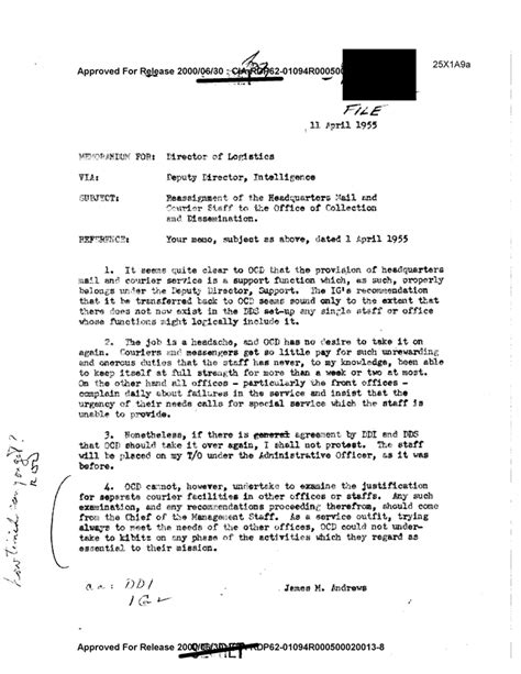 Reassignment Of The Headquarters Mail And Couier Staff To The Office Of Reassignment Of The Headquarters Mail And Couier Staff To The Office Of
