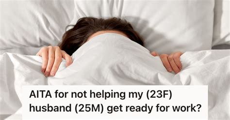Man Wakes Up Late And Wants His Wife To Help Him Get Ready For Work