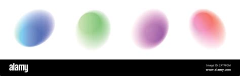 Circular Shape With A Holographic Gradient Light Noise And Blur