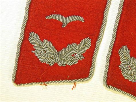 Luftwaffe Flakartillerie Anti Aircraft Collar Tabs For Lieutenant