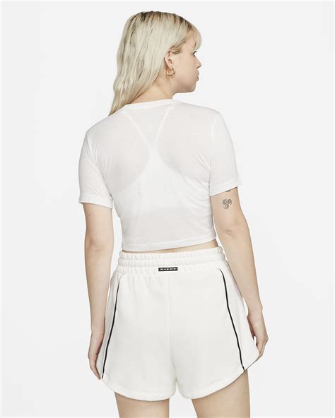 Nike Air Womens Slim Fit Printed Crop T Shirt Nike Sk