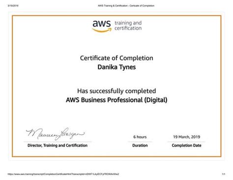 Introduction To Aws Cloud Aws Certification Completion Pdf Cloud