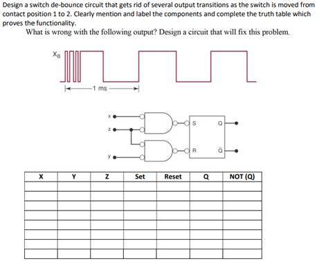 Solved Design A Switch De Bounce Circuit That Gets Rid Of